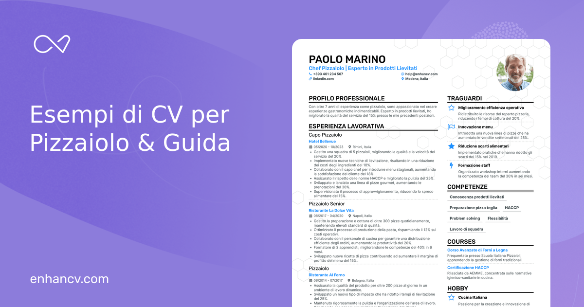 16 Esempi di Curriculum per Pizzaiolo che Hanno Fatto Assumere