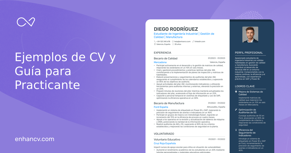 CV para Prácticas Profesionales y Pre-Profesionales