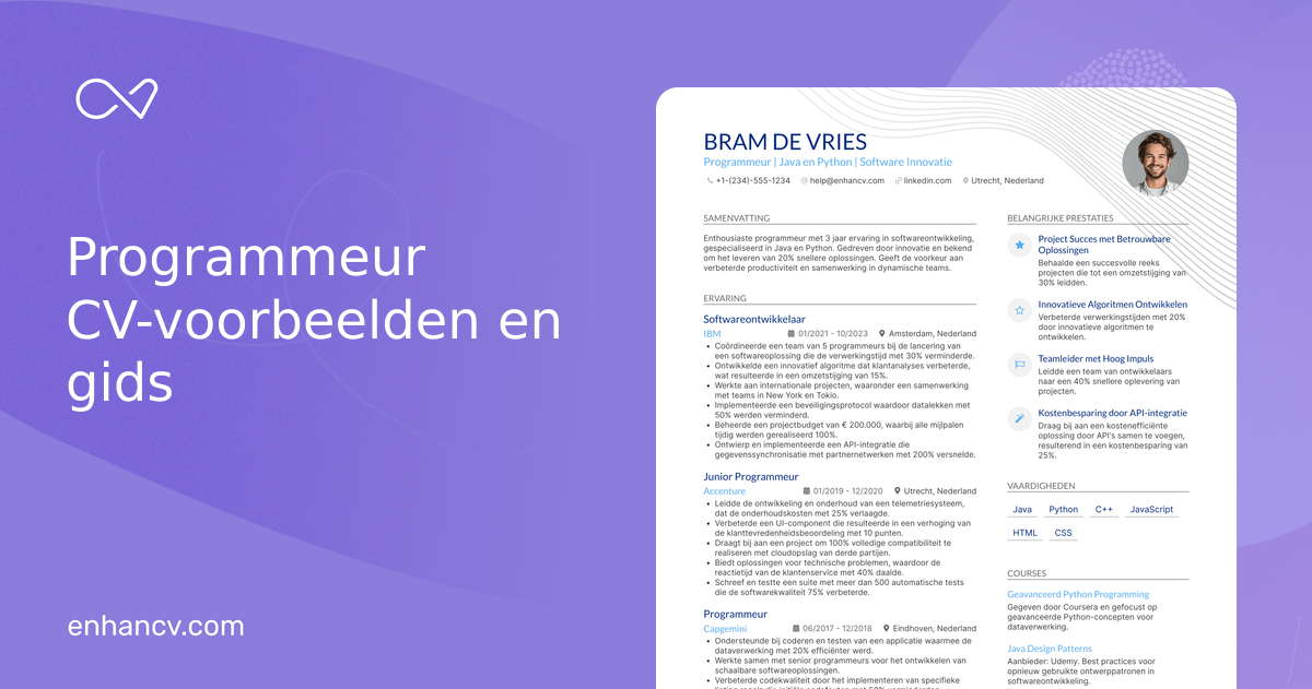 7 CV-voorbeelden voor Programmeur
