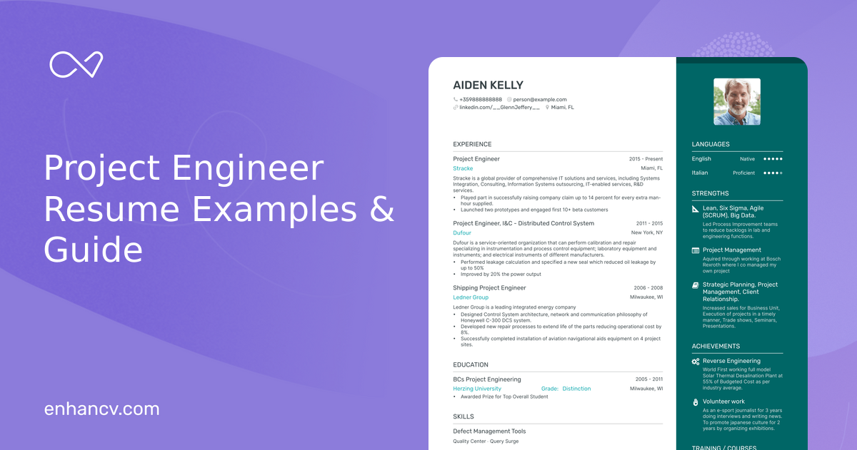 5 Project Engineer Resume Examples & Guide for 2024