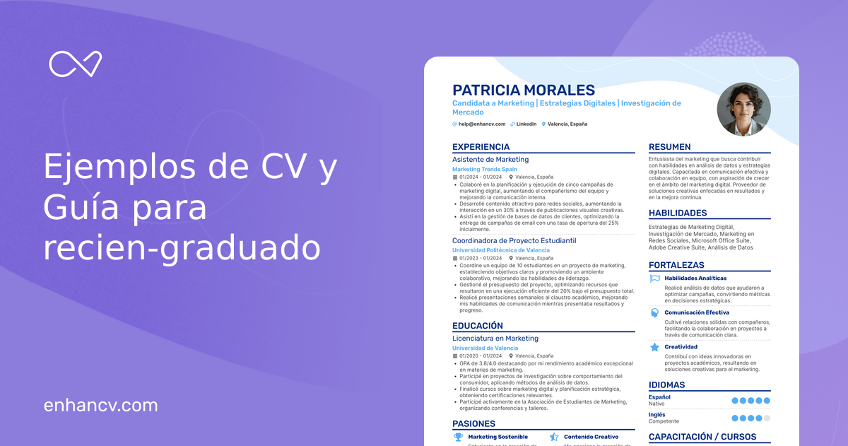 Currículum Recién Graduado: Ejemplos y Plantillas (2026)