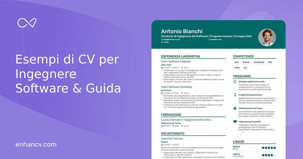 CV Software Engineer: Guida e Modelli 2025