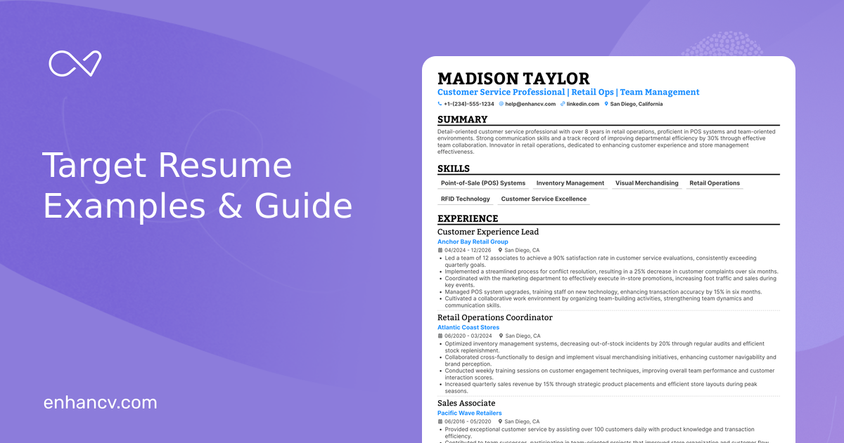 17 Target Resume Examples & Guide for 2026