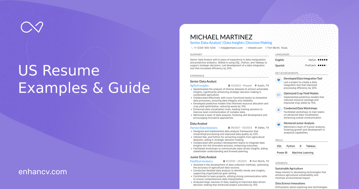 17 US Resume Examples & Guide for 2026