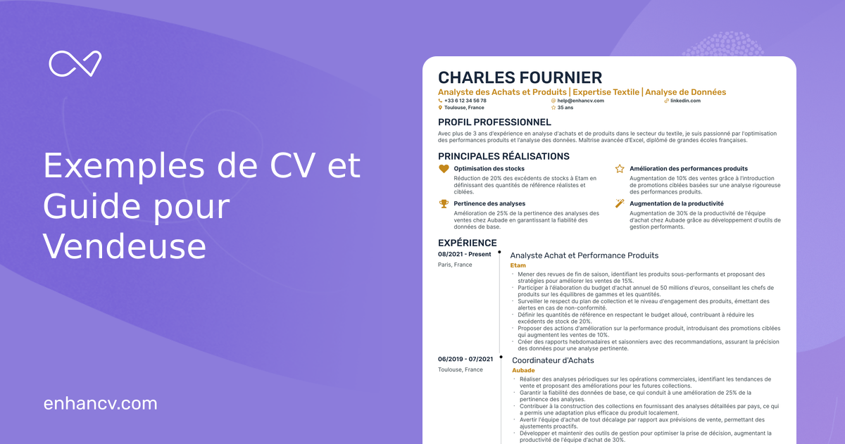 CV Vendeuse : Exemples et Modèles Gratuits (2026)