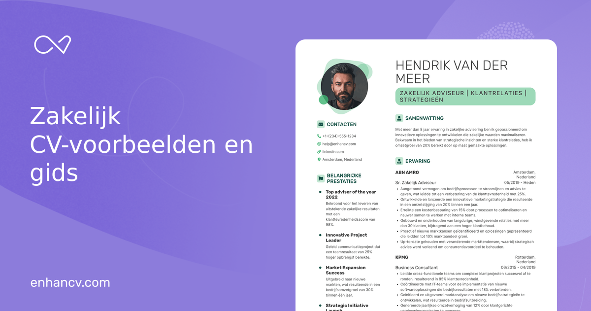9 CV-voorbeelden voor Zakelijk